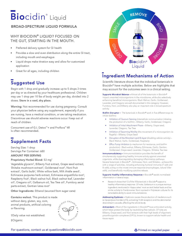 Biocidin Liquid- Broad spectrum formula - Your Holistic Doc
